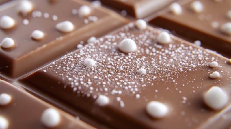 Close-up of Milk Chocolate with White Chocolate Drizzle and Sprinkles ...