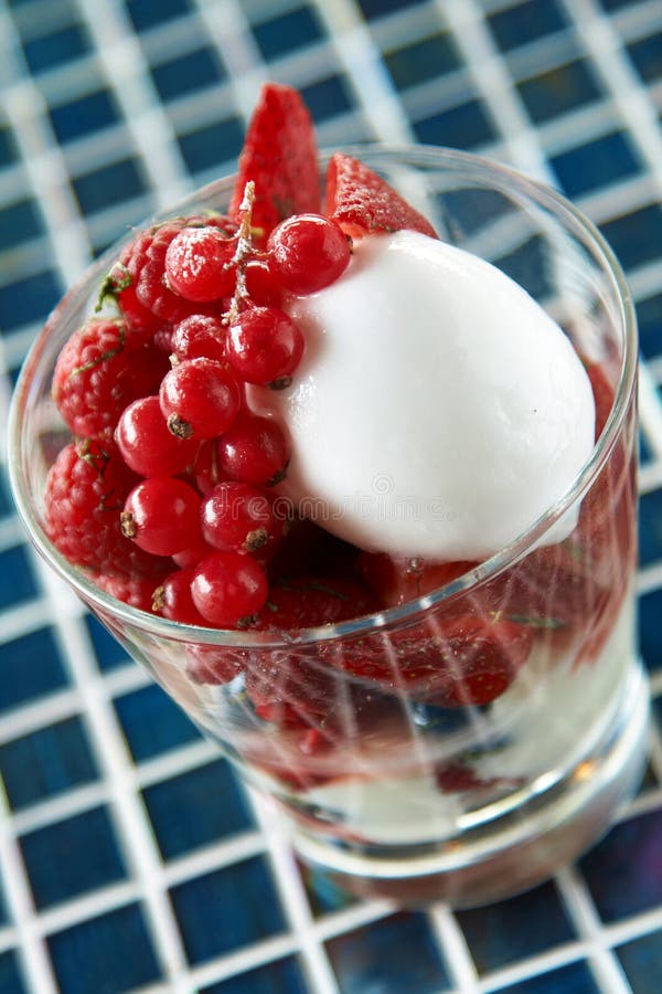 Close Up Milk Icecream and Berry Stock Photo - Image of fruit, milk ...
