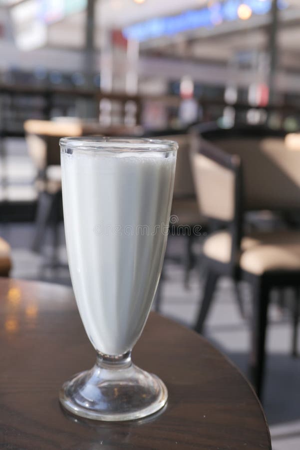 Close Up of Milk Shake on Cafe Table. Stock Photo - Image of dairy ...