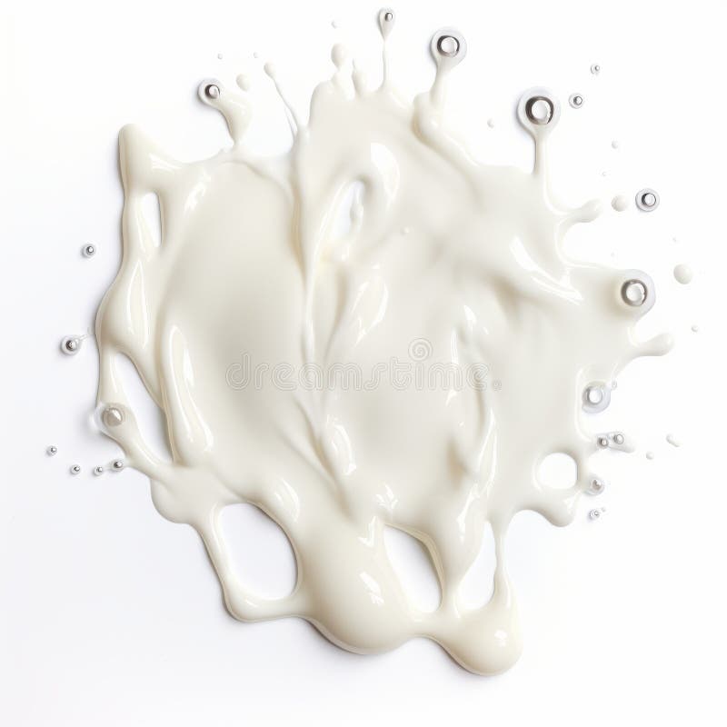 Close-up Milk Splash on White Surface - 3d Illustration Stock ...