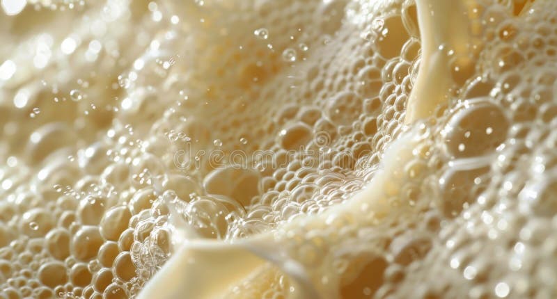 Close Up of Milk Splashing and Forming Bubbles Stock Image - Image of ...