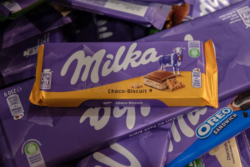 Close Up of Milka Chocolate at Amsterdam the Netherlands 20-1-2025 ...