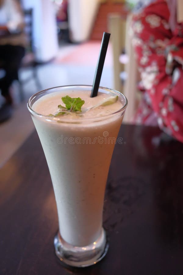 Close Up of Milkshake on Cafe Table Stock Image - Image of whip, dairy ...