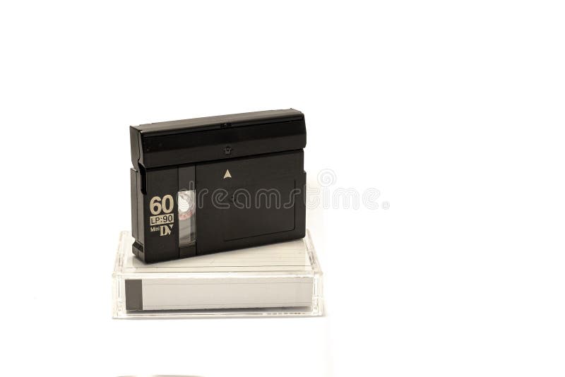 Close up of Mini DV tape stock image. Image of black - 172661303