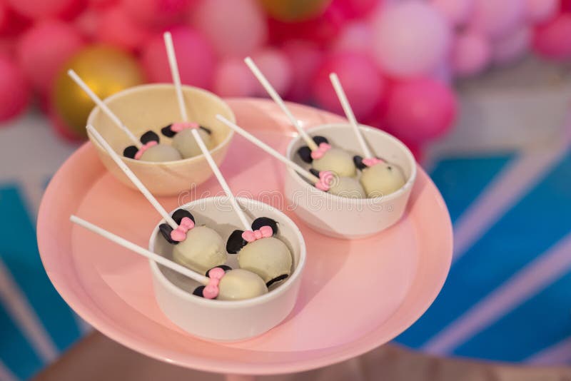 Close Up of Mini Mouse Lollipops Stock Photo - Image of sweet ...