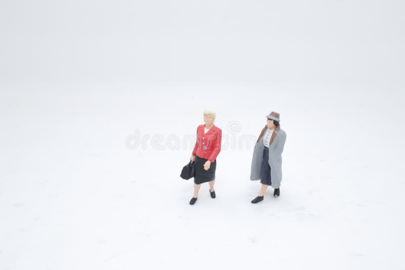 Close Up of Mini People Isolated with Stock Photo - Image of plan ...