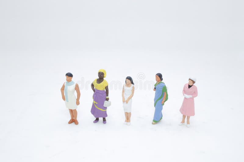 Close Up of Mini People Isolated with Stock Image - Image of symbol ...