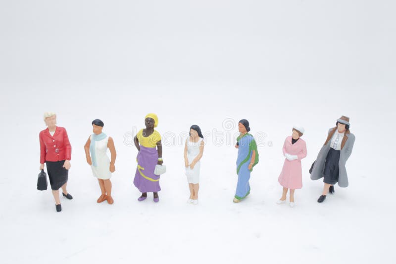 Close Up of Mini People Isolated with Stock Image - Image of journey ...