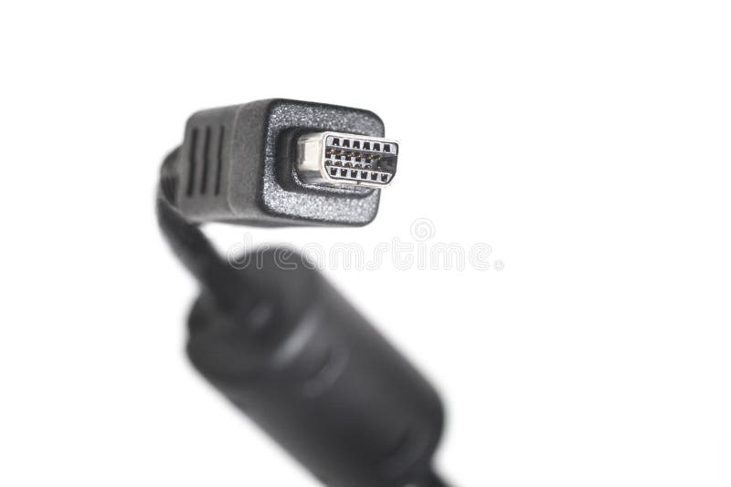 Close-up of a Mini USB Cable Isolated Stock Image - Image of isolated ...