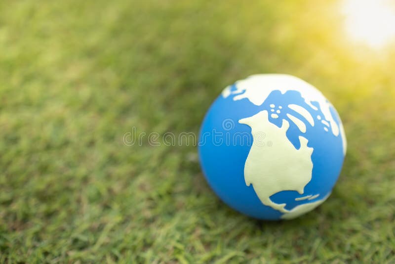 Close Up of Mini World Ball on Grass Lawn Stock Photo - Image of grass ...