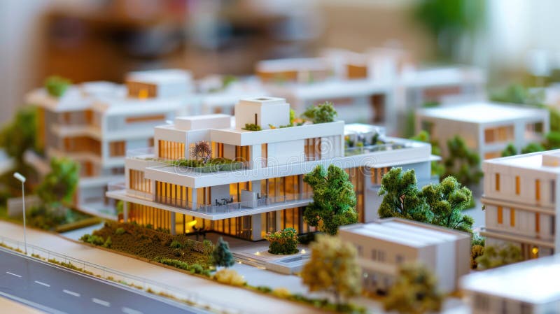 Close-up of a Miniature Model Displaying the Interior Layout Stock ...