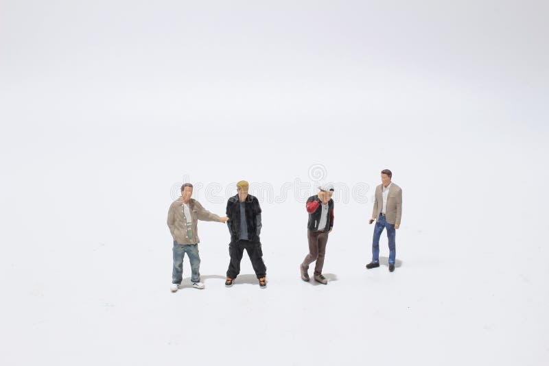 A Close Up of Miniature People with Social Network Stock Photo - Image ...