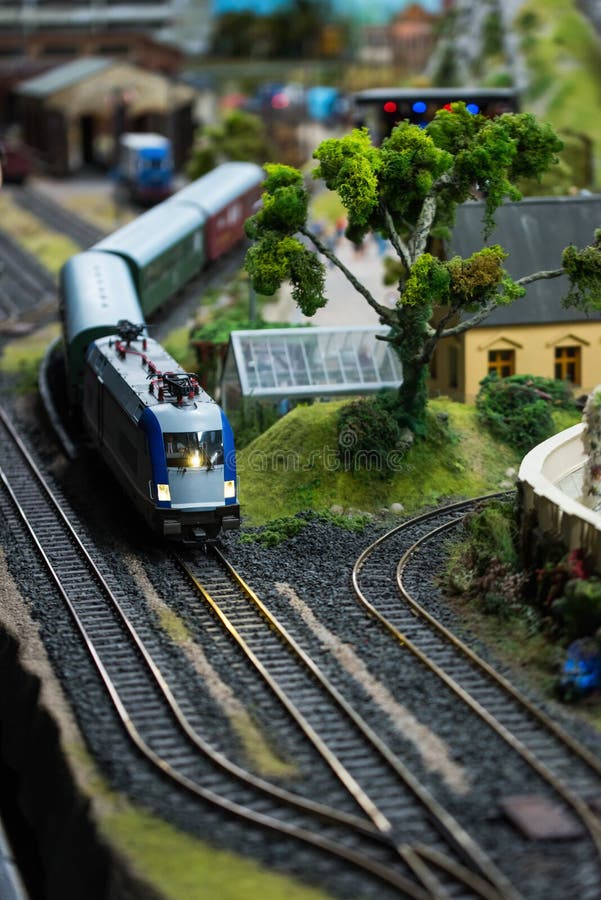 Close Up of Miniature World Stock Image - Image of city, locomotive ...