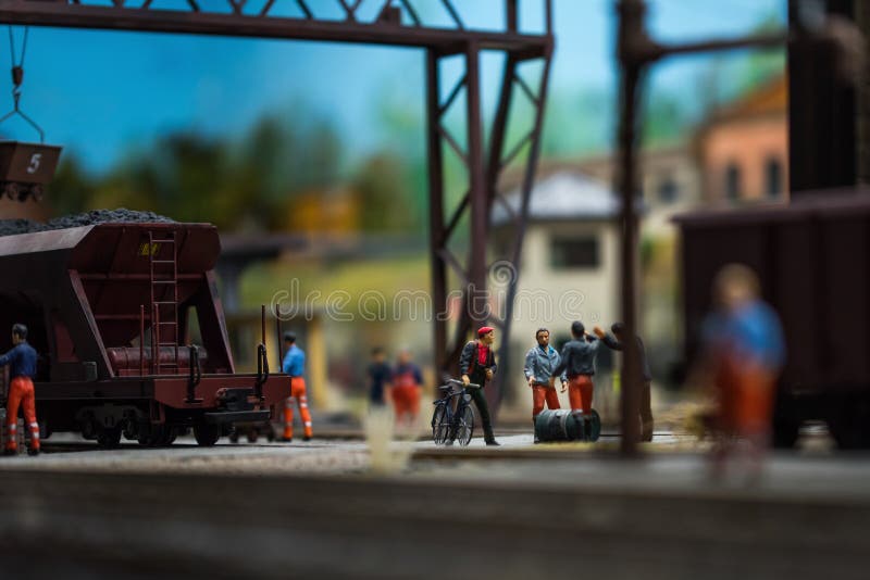 Close Up of Miniature World Stock Image - Image of hospital, human ...