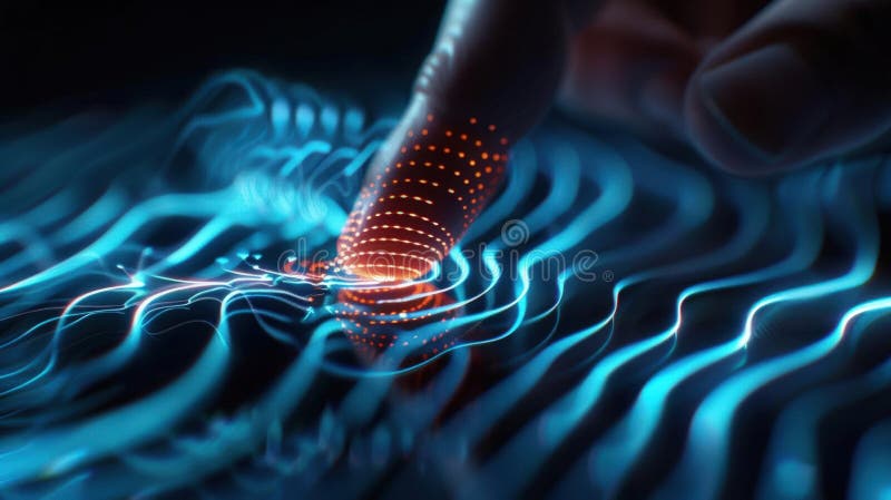 Closeup Minimal Style of Closeup of a Human Finger Touching an ...