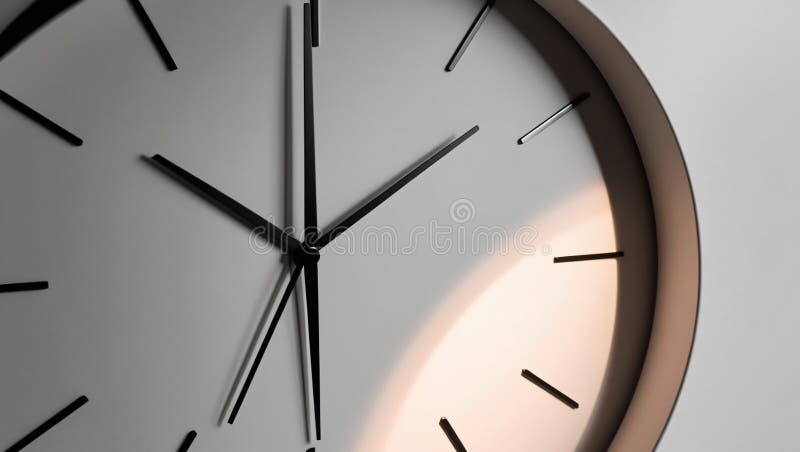 A Close-up of a Minimalist Clock with a Plain White Face, No Numbers ...