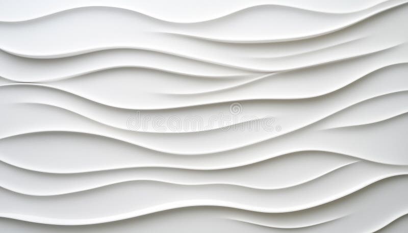 Minimalist White Wall with Wavy Abstract Patterns for Modern Design ...
