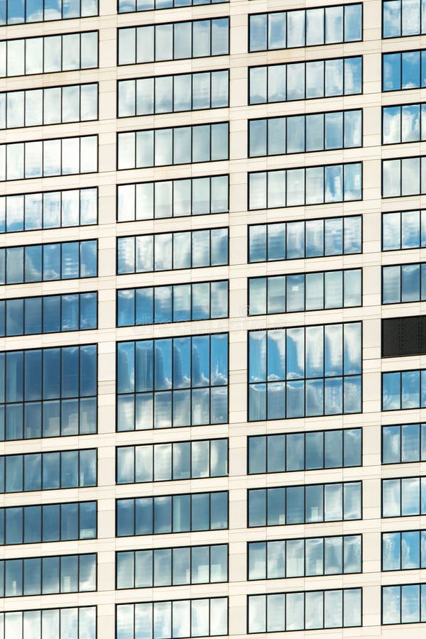 Close-Up of Mirrored Modern Office Building Windows. Stock Image ...