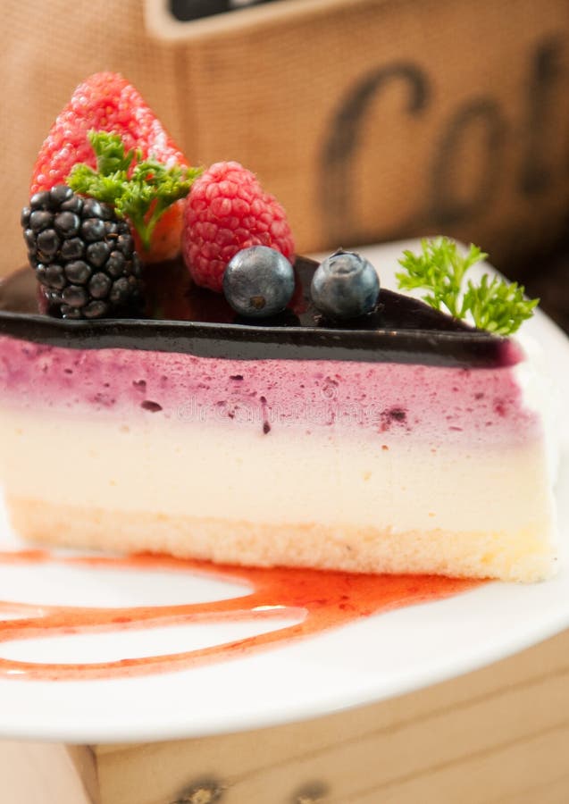 Close Up of Mix Berries Cheesecake. Stock Image - Image of gourmet ...