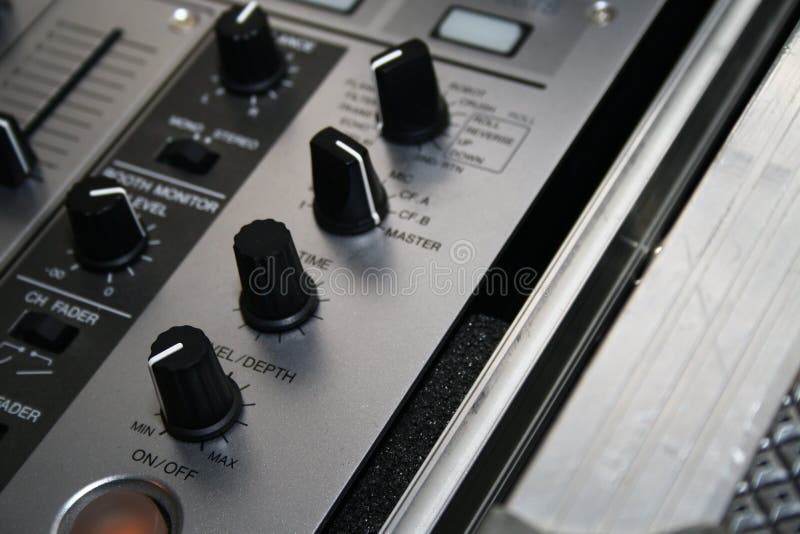 Close up of mixer effects stock image. Image of keypad - 12526235