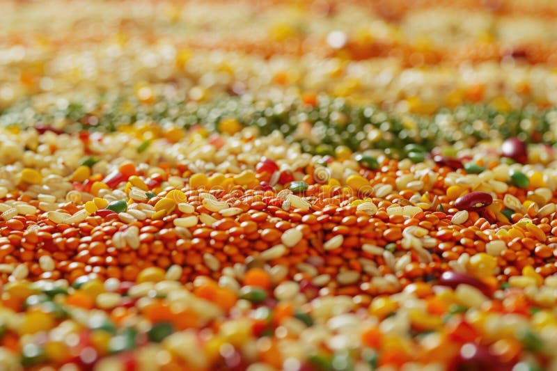 Close Up of a Mixture of Corn and Beans, Suitable for Food and ...