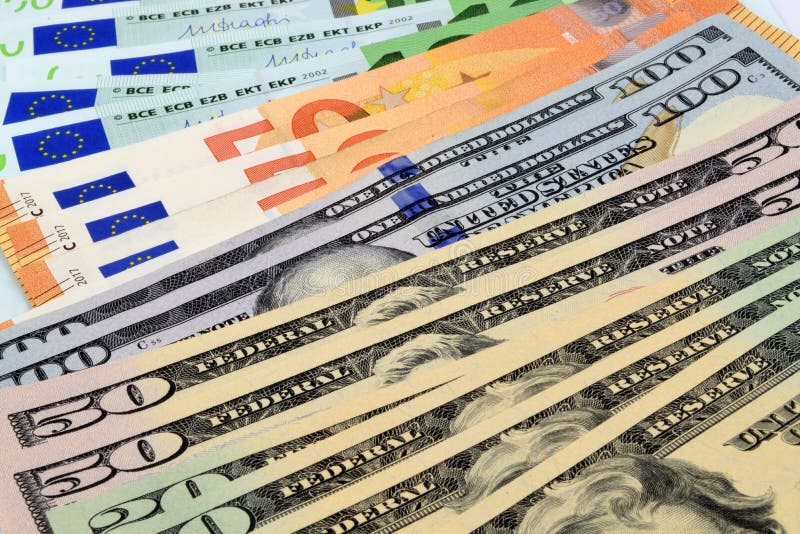 US and Euro currencies stock image. Image of europe, finance - 2658699