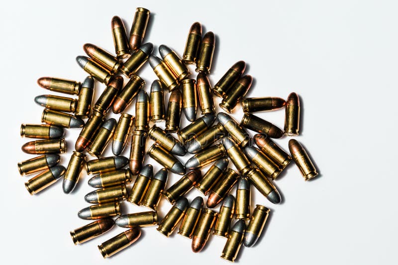 Close Up of 9 Mm. Bullets with 9 Mm Stock Image - Image of shot ...