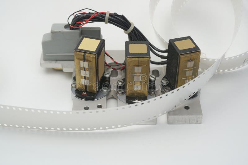 A 35 Mm Tape Head of a Player and Recoder of the Magnatic Tape Reel ...