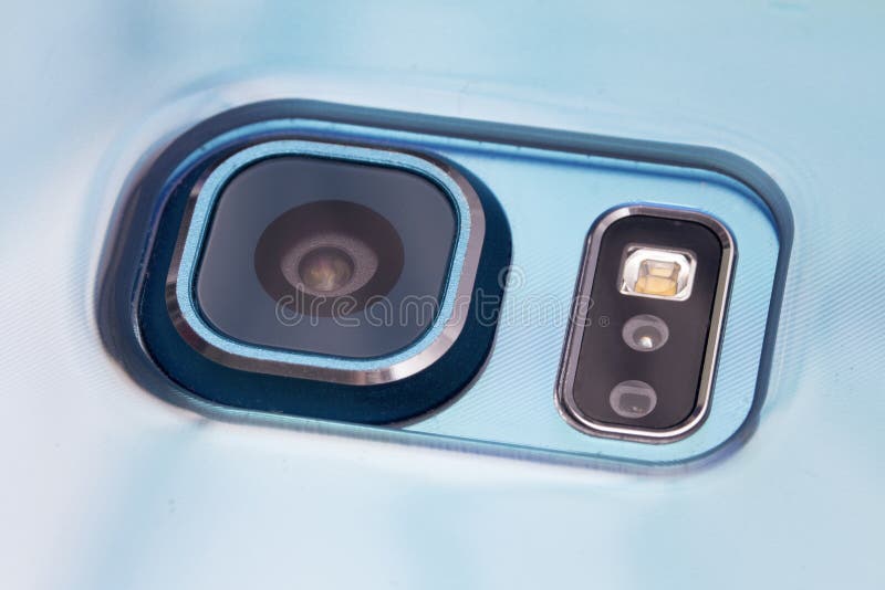 Close Up of a Mobile Phone Camera. Stock Image - Image of smart, detail ...