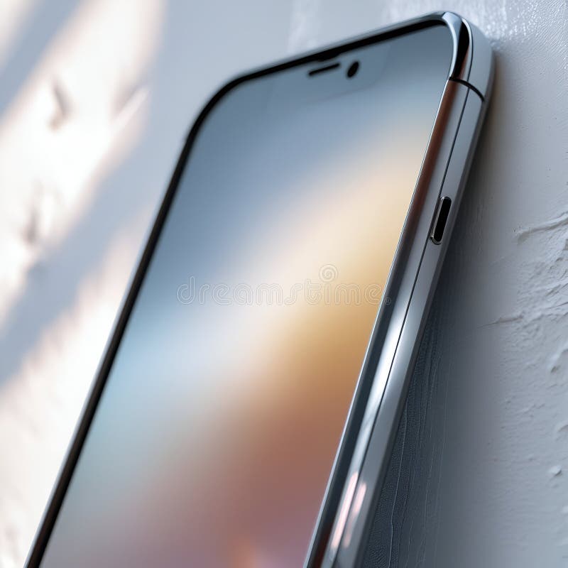 Close-up of Mobile Phone on Wall Stock Illustration - Illustration of ...