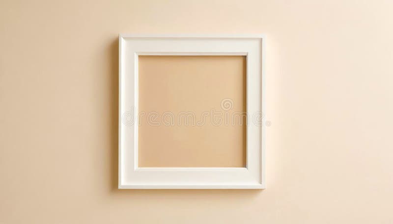 Close-up Mockup of an Empty Poster Frame - 3d Render Stock Illustration ...