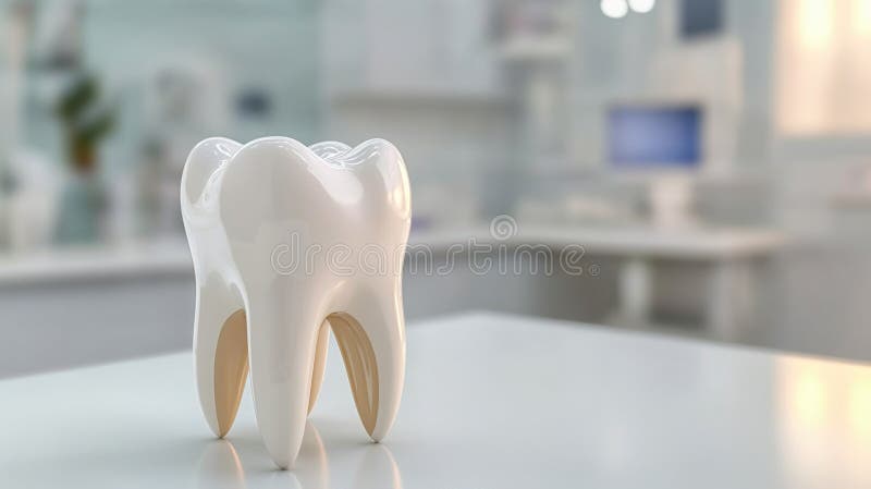 Close-up of Model Molar Tooth on Dental Office Table Stock Image ...