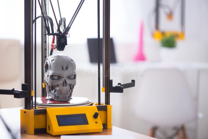 Close Up of Model Printed on the 3d Printer Stock Image - Image of form ...