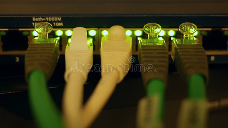 Blinking Network Ports on a Router Stock Video - Video of equipment ...