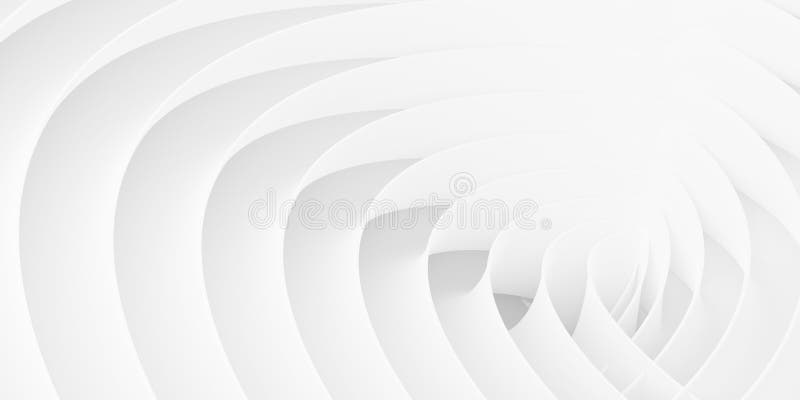 Close Up of Modern Abstract Wave or Curve Shaped Bend Bright White ...