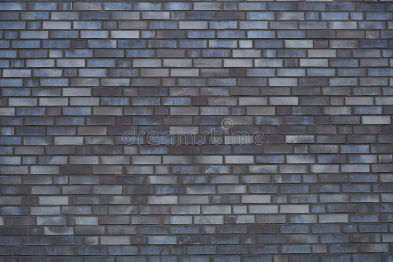 Close-up of a Modern Blue-gray Brick Wall Stock Image - Image of ...