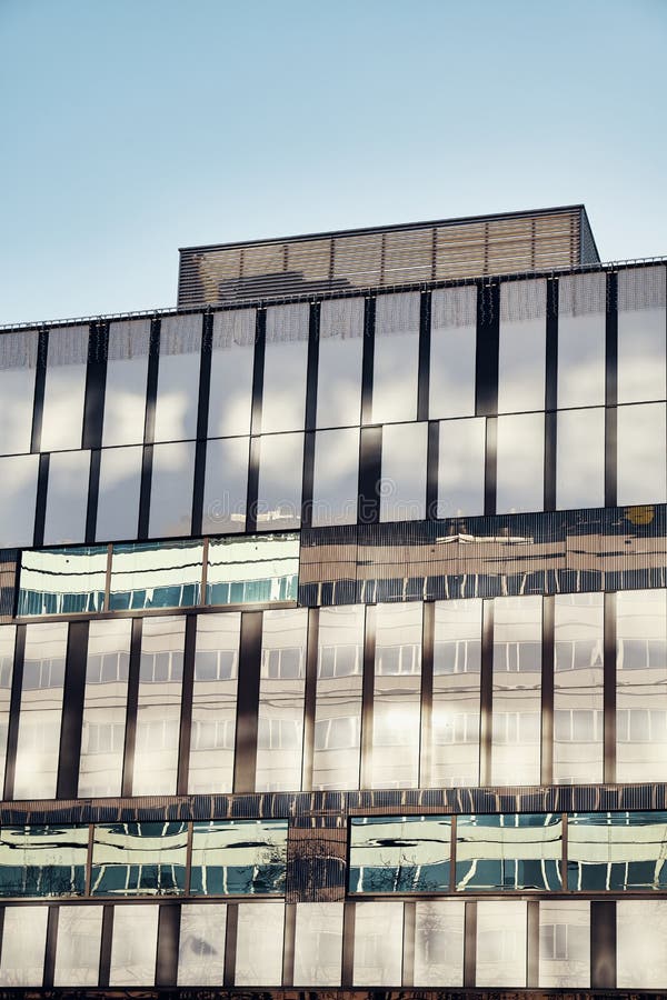 Close Up of a Modern Building Facade Stock Image - Image of business ...