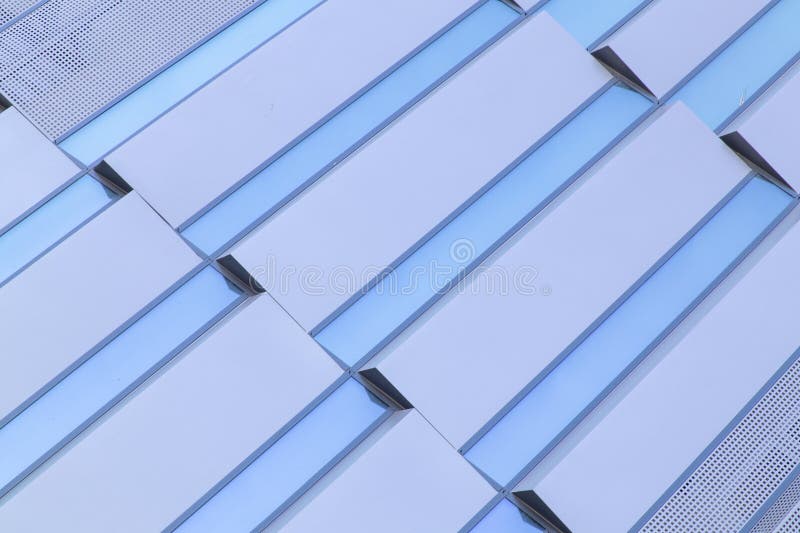Close-up of a Modern Building Facade with Geometric Patterns and ...