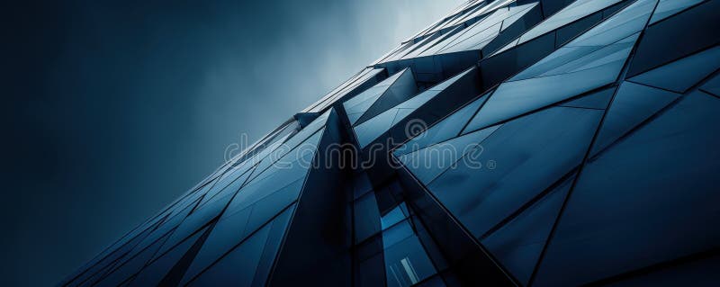 Close-up of Modern Building Geometric Facade, Sharp Lines and Angles ...