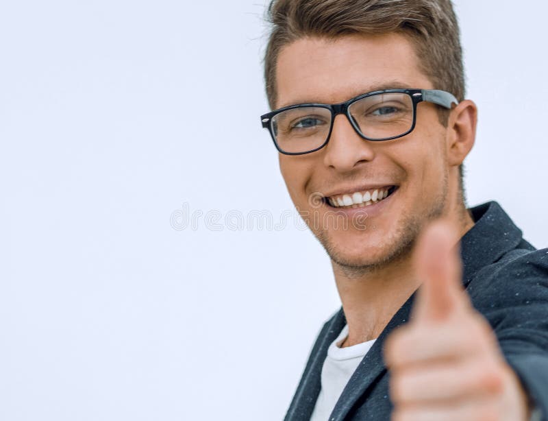 Close Up. Modern Business Man with Glasses Stock Image - Image of hands ...