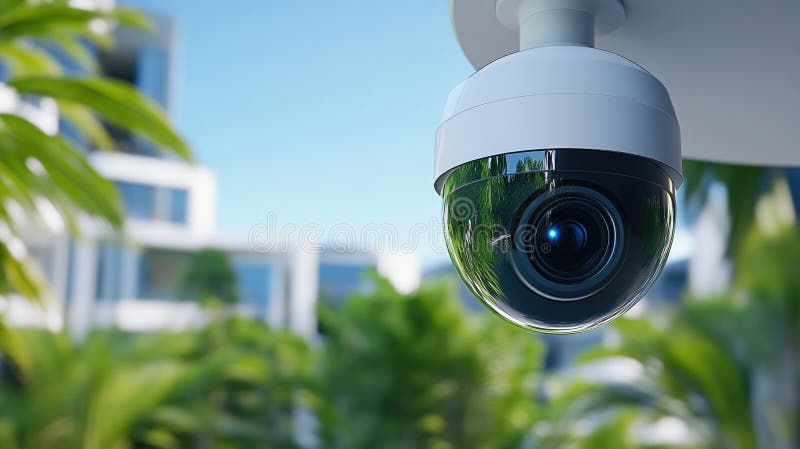 Close-Up of Modern CCTV Camera. Stock Illustration - Illustration of ...