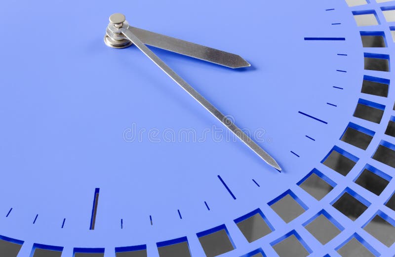 Close-up of Modern Clock stock image. Image of silver - 26618047
