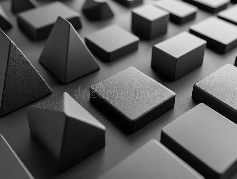 Close-up of Modern Computer Keyboard with Geometric Design Stock Photo ...