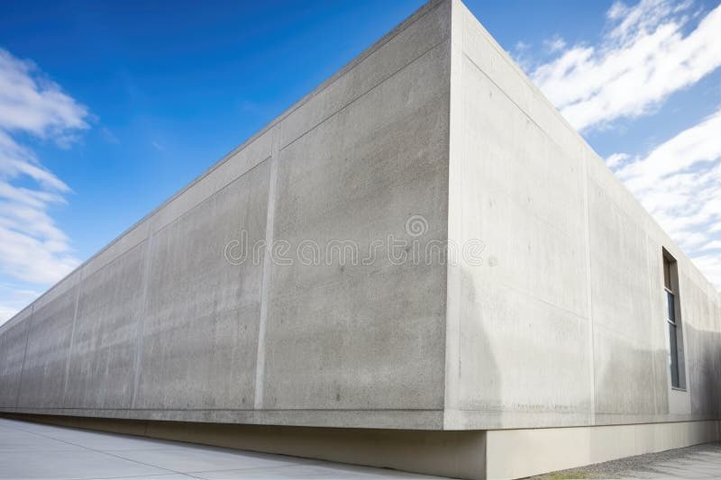 Close-up of a Modern Concrete Building with Sharp Corners Stock Image ...