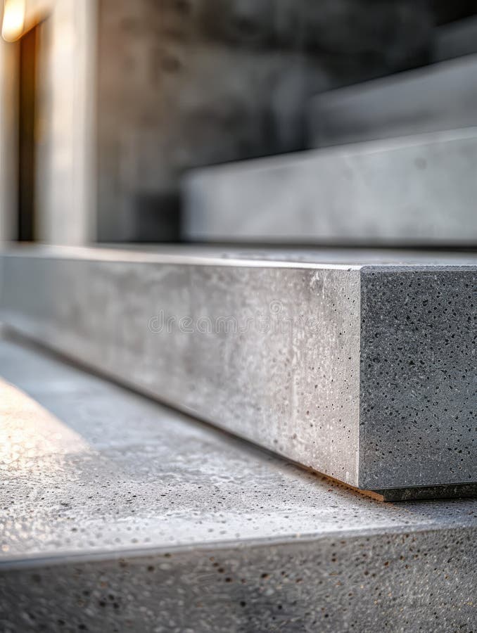Close Up Modern Concrete Stairs Smooth Texture Stock Photos - Free ...