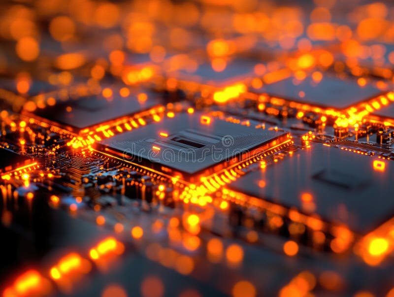 Close-up of modern CPU stock photo. Image of circuit - 364183324