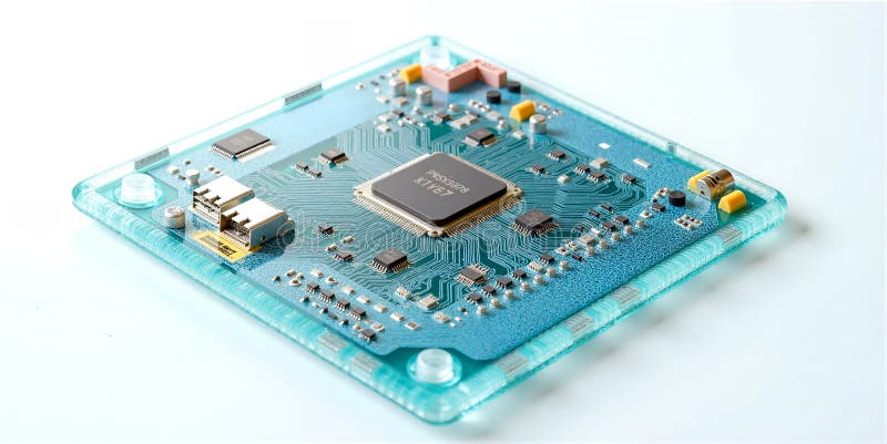 Close-up of a Modern CPU, Revealing Intricate Internals for AI and ...