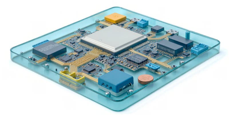 Close-up of a Modern CPU, Revealing Intricate Internals for AI and ...