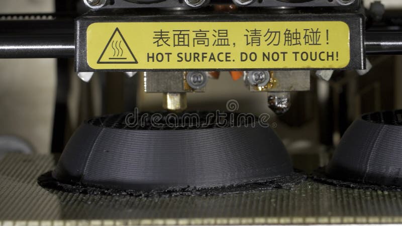 Close Up of a Modern 3D Printer. Head of 3d Printer in Action Stock ...
