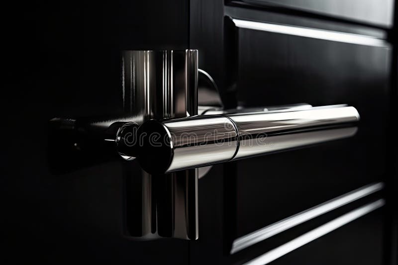 Close-up of Modern Door Handle, with Sleek and Minimalist Design Stock ...